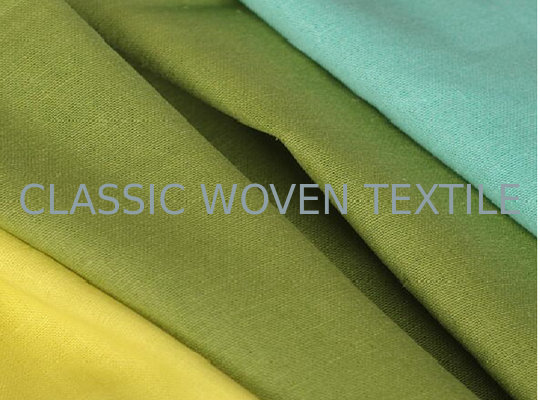 55/45  LINEN COTTON FABRIC PLAIN DYED WITH SOLID COLOUR  CWT #317