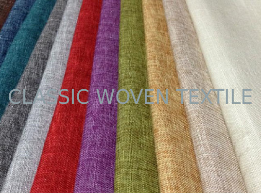 LINEN COTTON FABRIC INTERWEAVE PLAIN DYED WITH SPANDEX  CWT# 5648