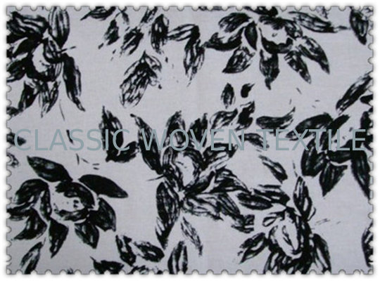 55%LINEN 45%COTTON BLENDED FABRIC PRINTED #2631