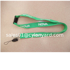 China China factory wholesale flat polyester neck lanyards, OEM polyester screen print lanyards supplier