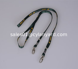 China badge card clip nylon neck lanyard straps, OEM flat nylon lanyards for promotion giveaways supplier