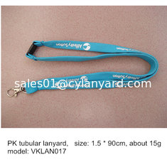 China Polyester tubular neck straps for badge holder, economic mobile phone holder tube lanyards supplier