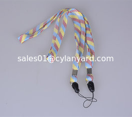 China Polyester tubular lanyards for cell phone hanging, economical tube polyester neck straps supplier
