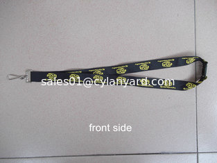 China Polyester woven embroidered neck lanyard, polyester jacquard logo neck lanyards, MOQ300pcs supplier