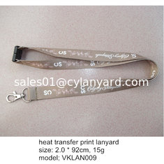 China Tailored heat transfer print polyester lanyard, premium dye sublimation print neck lanyard supplier