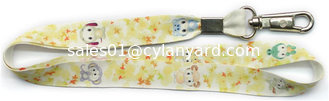 China Exquisite dye sublimation print badge lanyards, wholesale heat transferred print lanyards supplier