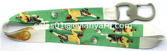 China Sublimation neck lanyards with metal bottle opener, wholesale heat transfer print lanyards supplier