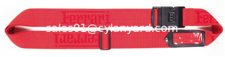China Secure luggage belt lanyards with lock, premium quality polyester luggage belt cheap price supplier
