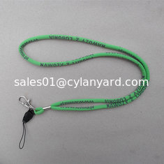 China Jacquard fabric round cord neck straps with phone holder, elastic cord rope neck lanyards, supplier