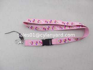 China Thick heavy duty polyester neck straps with detachable side release buckle & phone string supplier