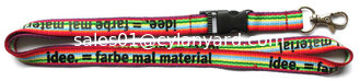 China Color striped cotton weave neck lanyards for corporate promotion, exquisite workmanship supplier