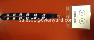 China Polyester wrist lanyard with badge ID card, imprinted polyester wristlet loop straps, supplier