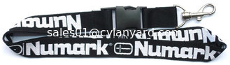 China China factory for embroidered logo woven neck lanyards, polyester woven neck strap lanyard supplier