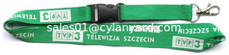 China Jacquard weave logo polyester woven neck lanyards, 2*90cm,18g, corporate woven neck straps supplier