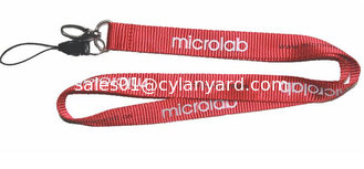 China Flat nylon neck lanyards with Mobile phone string holder, China factory wholesale prices, supplier