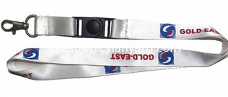 China Premium flat nylon neck lanyards, plastic rotary detachable buckle, safety nylon lanyards supplier