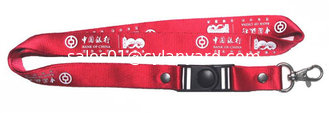 China Luxurious heavy duty nylon neck lanyard straps with plastic rotary safety release buckle supplier