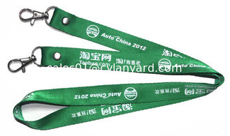 China Imprinted Corporate logo flat nylon neck lanyards, premium flat nylon neck strap lanyards, supplier