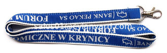 China Custom promotion giveaway gift polyester neck lanyard with  jacquard logo ribbon stitched, supplier