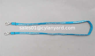 China Double ends polyester tubular neck lanyards, tube polyester ID card  badge neck straps supplier
