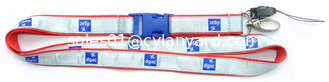 China Double layered polyester satin ribbon neck lanyards, luxurious polyester satin neck straps supplier
