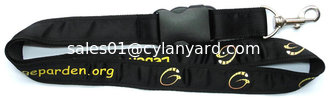 China China lanyard factory for polyester satin neck straps with detachable quick release buckle supplier
