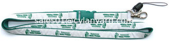 China China supplier double layered detachable safety neck straps, polyester woven ribbon stitch supplier