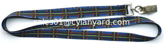 China Full color heat transfer print neck lanyard with ID card badge clip, China lanyard factory supplier