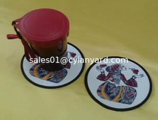 China Embroidery table coasters, table cup mats, home textile cotton hot pads, in stock, MOQ200, supplier