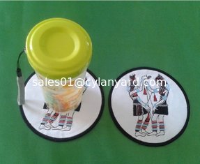 China Embroidered cotton table placemat, in stock, table cup coaster, tableware cotton hot mats, supplier