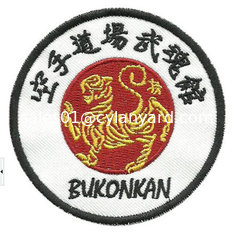 China Embroidered patches to garments, China embroidery factory for apparel embroidery patches, supplier