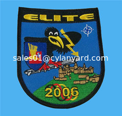 China Corporate logo embroidered emblem crest,branded embroidery patches at less expensive price supplier