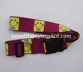 China Polyester secure luggage belt for your travel bag safety, heat transfer full color printed supplier