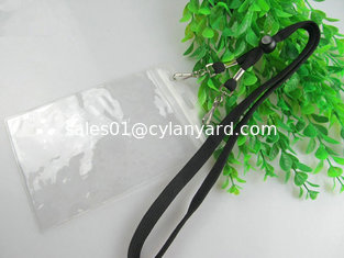 China Double ends J hook tubular polyester badge lanyard,tube polyester neck strap with J hooks supplier