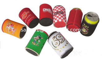 China Neoprene coca cola can pouches, Heat transfer colorful print, Neoprene Coke cooler sleeve, supplier