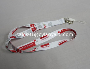 China Polyester heat transfer full color print lanyards, polyester dye sublimation neck lanyards supplier