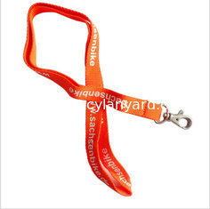 China Flat polyester badge lanyard with dog hook, cheap polyester lanyards for promotion event, supplier