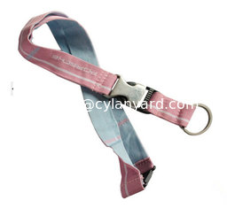 China Exquisite polyester woven lanyard with jacquard letters, woven lanyard by dyed yarn, supplier
