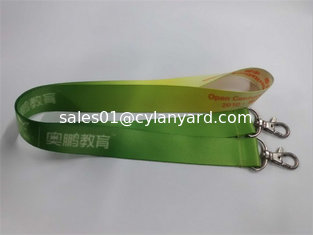 China Double end polyester ID badge holder straps, two ended dog hook sublimation badge lanyard, supplier