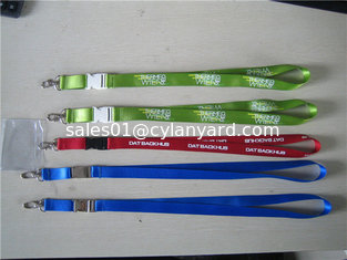 China Shiny nylon lanyard with imprinted logo, corporate branding promotional nylon neck lanyard supplier