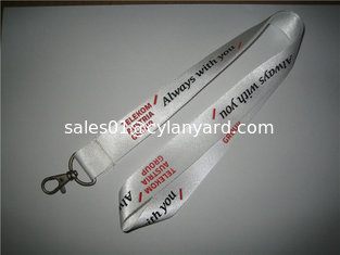 China Affordable nylon neck strap lanyard with branding logo, corporate brand logo nylon lanyard supplier