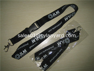 China Cheap imprinted polyester neck lanyard with safety quick release buckle, screen print logo supplier