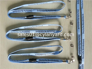 China Tubular polyester neck strap with id card badge holder, breakaway tube polyester lanyards, supplier