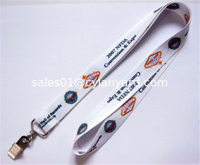 China Heat transfer colorful print neck strap lanyard with metal card clip, card badge lanyards, supplier
