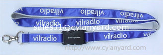 China Double layered satin lanyards, satin ribbon stitched lanyards, silkscreen printed logo, supplier