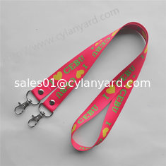China Small quantity wholesale full color print neck lanyards, full color polyester neck straps, supplier