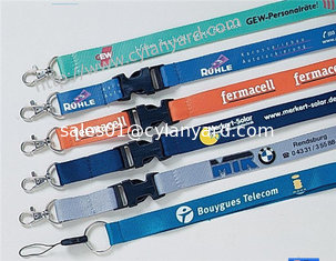 China Cheap imprinted logo polyester lanyards, China lanyard factory quality neck lanyards cheap supplier