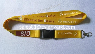China Flat nylon neck strap lanyards with printed logo, imprinted branding logo nylon lanyards supplier