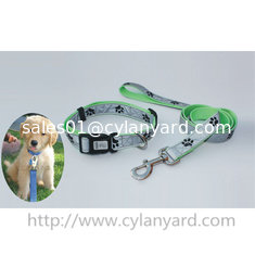 China Quality printed applique polyester dog collar and leash set for pet products, great value supplier