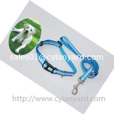 China Reflective polyester lanyard dog leash for pet products, polyester pet leash lanyards, supplier